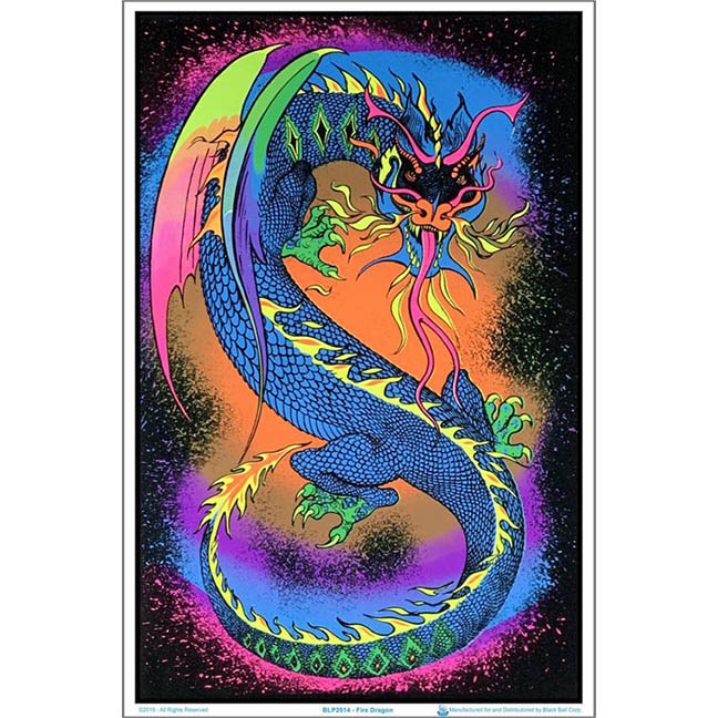 Black Light Dragon Posters Hydro74: Fire & Ice Dragons – Burlesque