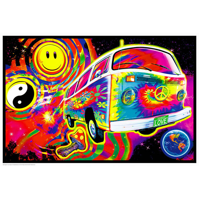 Magic Bus Black Light Poster