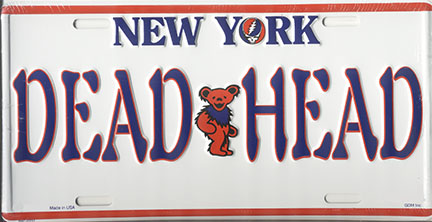 Grateful Dead New York Deadhead License Plate: Woodstock Trading Company