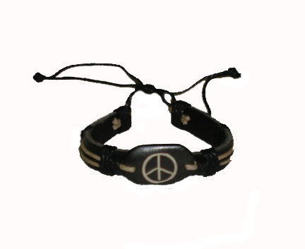 Peace Sign Bracelet: Woodstock Trading Company