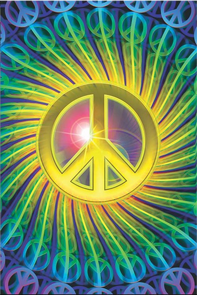 Peace Sign Swirl Poster: Woodstock Trading Company
