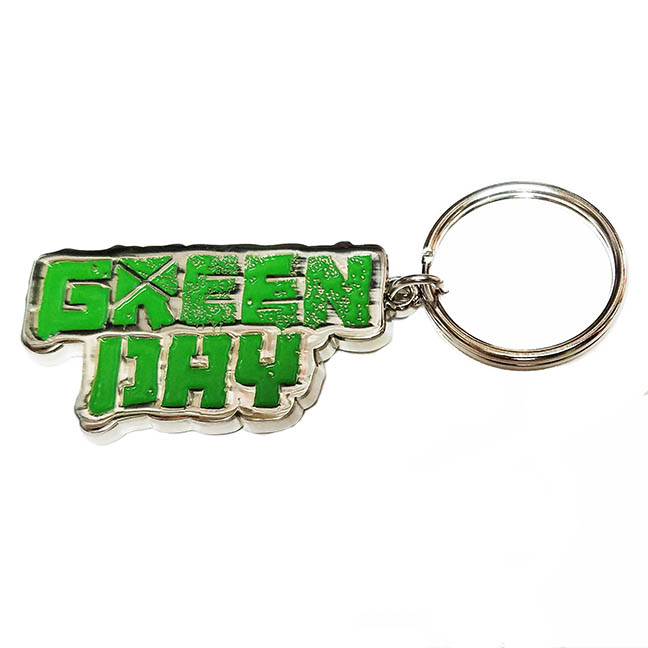 Green Day Logo Metal Key Chain: Woodstock Trading Company