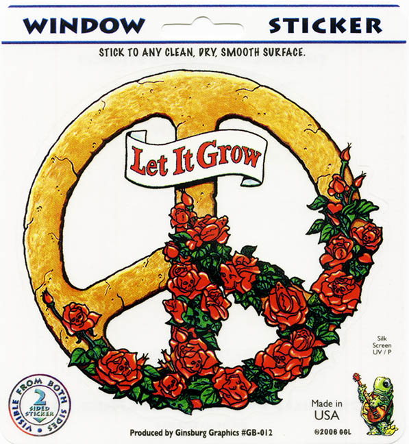 Let It Grow Peace Sticker: Woodstock Trading Company