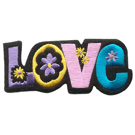Multicolor Love Patch: Woodstock Trading Company